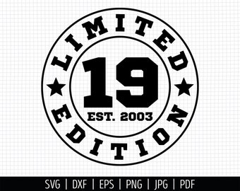 19th Birthday Svg - Etsy