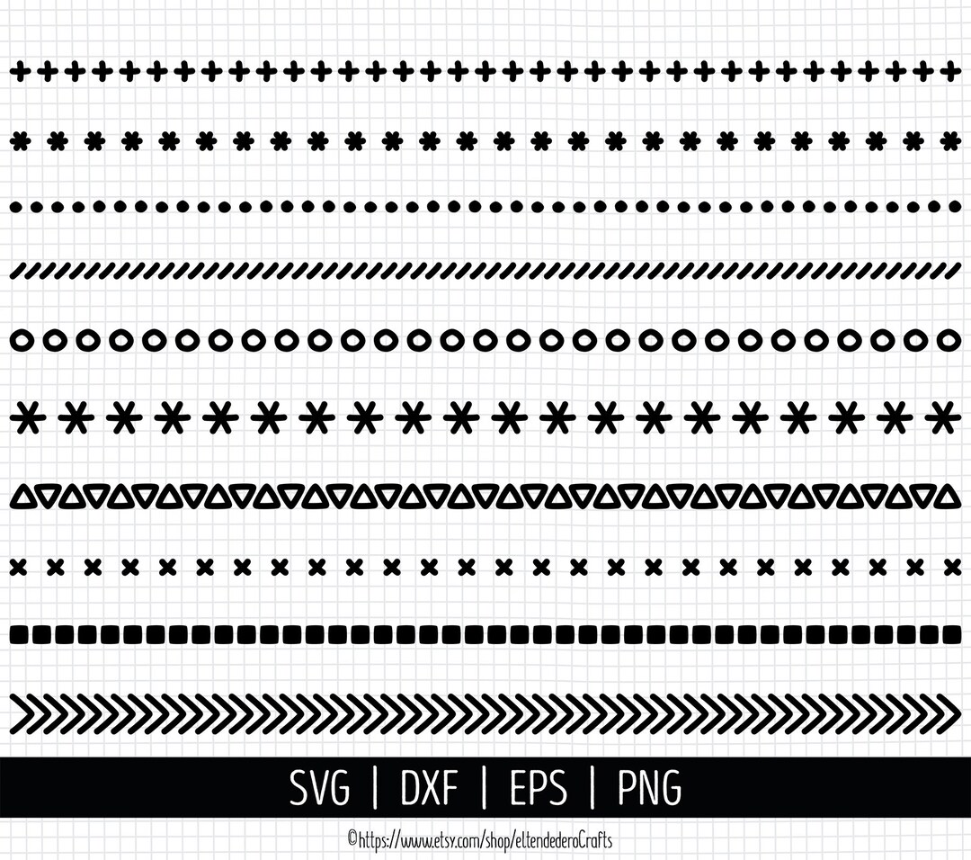 Doodle Dividers SVG. Hand Drawn Line Dividers Cut Files Set, Decorative ...