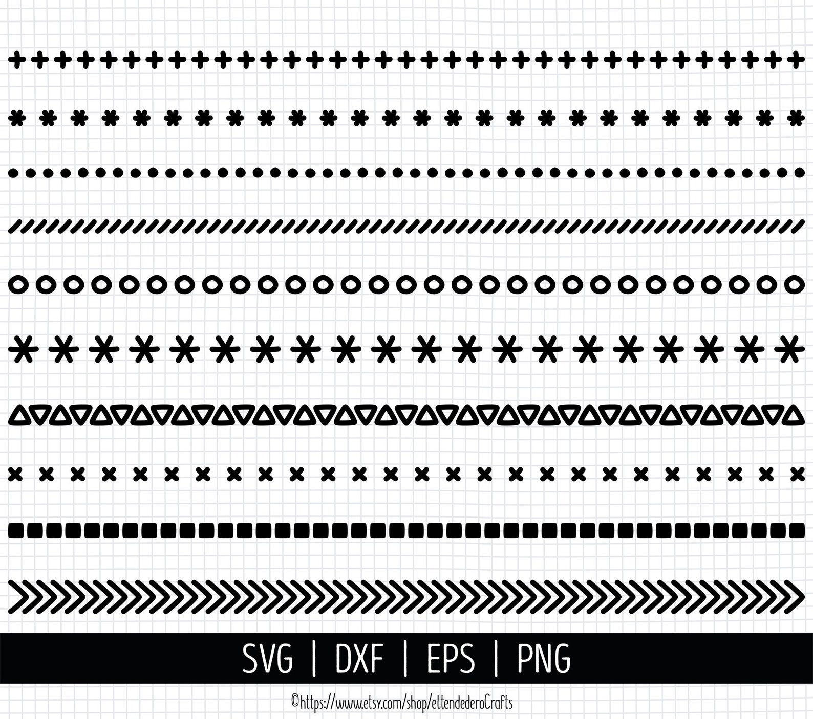 Doodle Dividers SVG. Hand Drawn Line Dividers Cut Files Set | Etsy