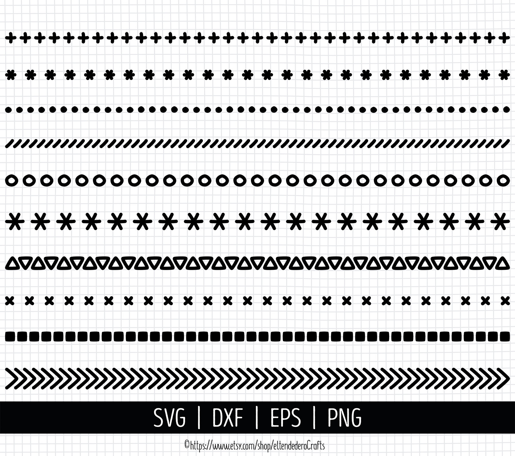 Doodle Dividers SVG. Hand Drawn Line Dividers Cut Files Set | Etsy