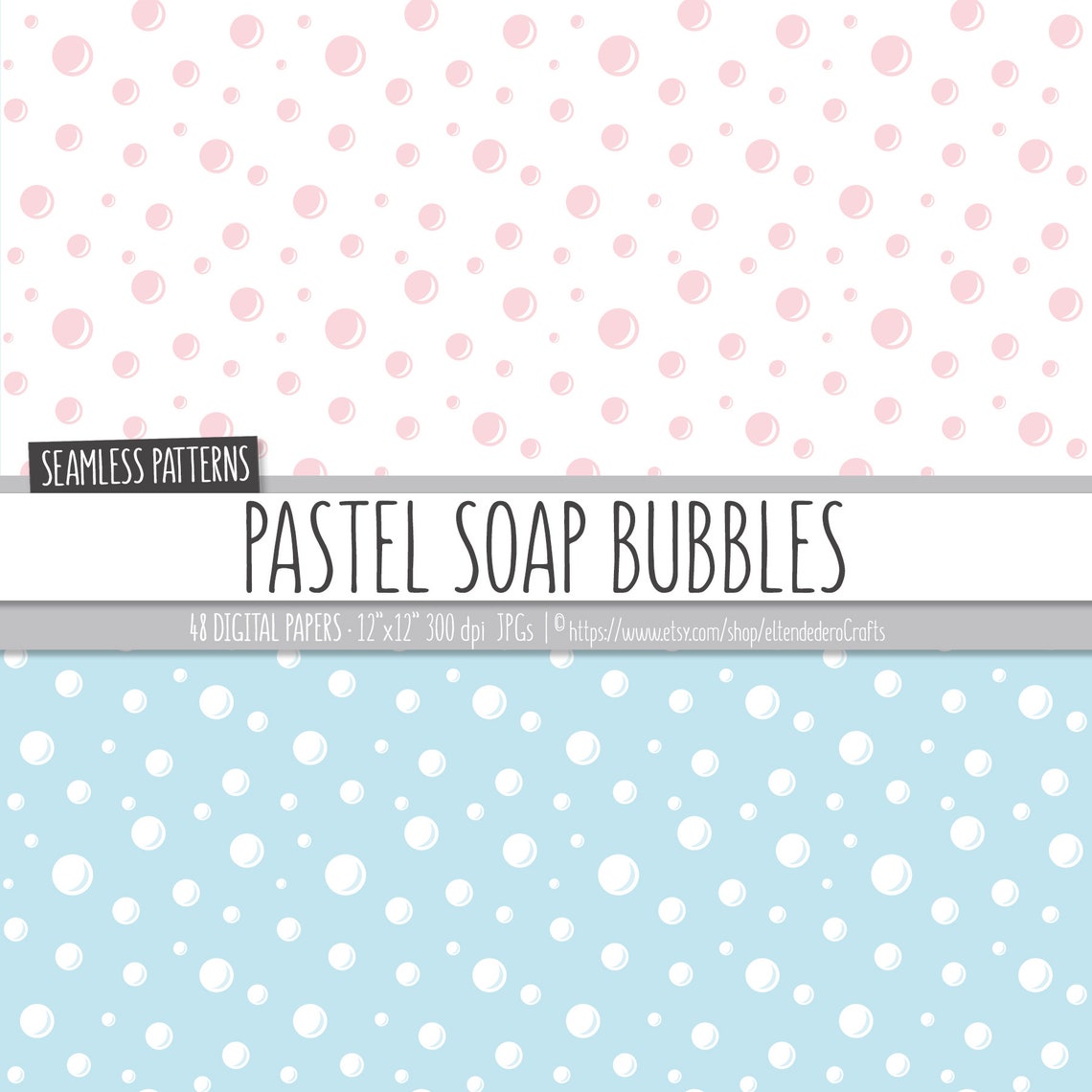 Soap Bubbles Digital Paper Pack. Pastel Bath Bubbles Confetti - Etsy