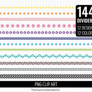 Doodle Dividers PNG Clipart. Colorful Hand Drawn Dividers Bundle ...