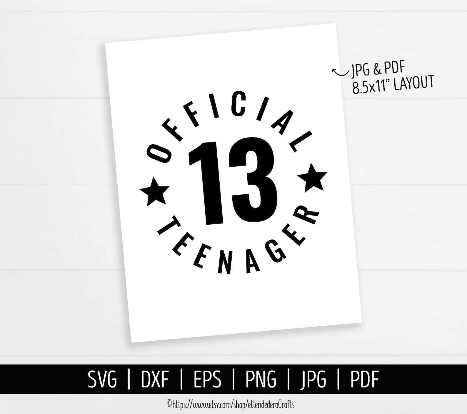 Thirteen Official Teenager SVG Cut File. 13th Birthday Shirt - Etsy