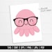 Baby Octopus SVG Bundle. Cartoon Sea Animals Cut Files. Cute Kids ...
