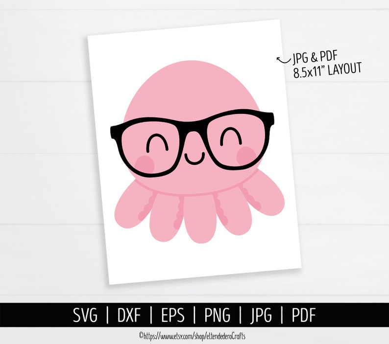 Baby Octopus SVG Bundle. Cartoon Sea Animals Cut Files. Cute - Etsy