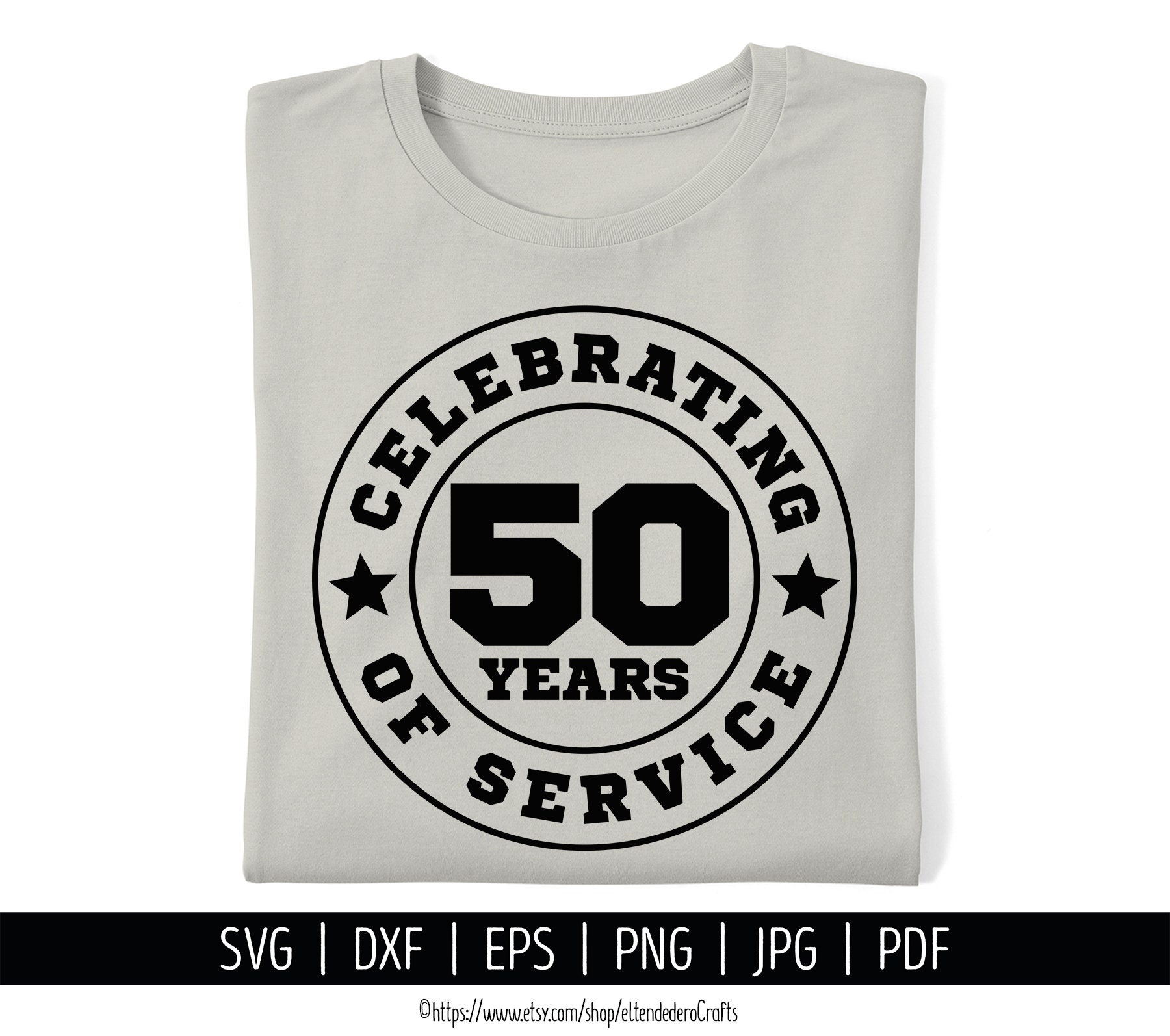 50 Years of Service SVG. Work Anniversary Shirt Files Cutting Machine ...