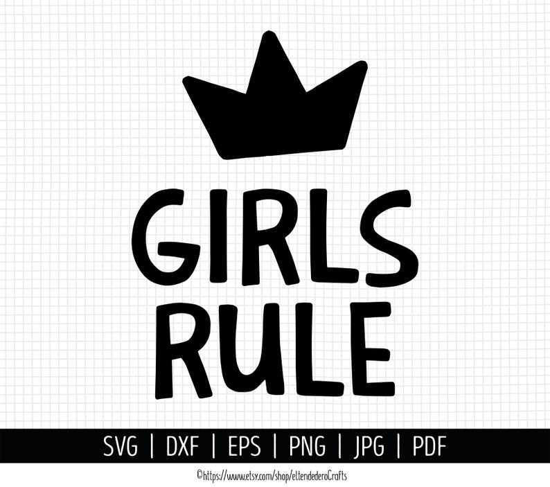 Girls Rule SVG. Kids Quotes Cut Files. Girl Room Wall Art | Etsy
