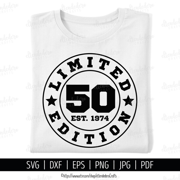 50th Birthday Svg - Etsy Canada