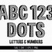 Polka Dot Alphabet SVG. Dots Pattern Font Clipart. Letters and Numbers ...