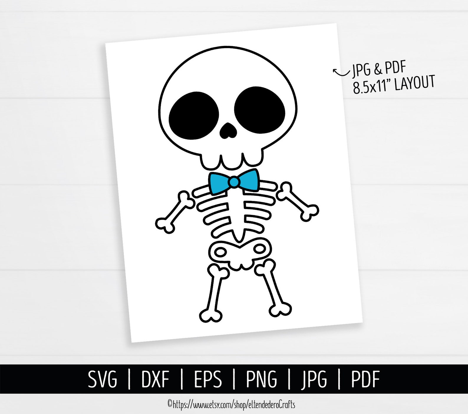 Skeleton SVG. Kids Halloween Skeleton Girl & Boy Clipart. Baby Cute ...