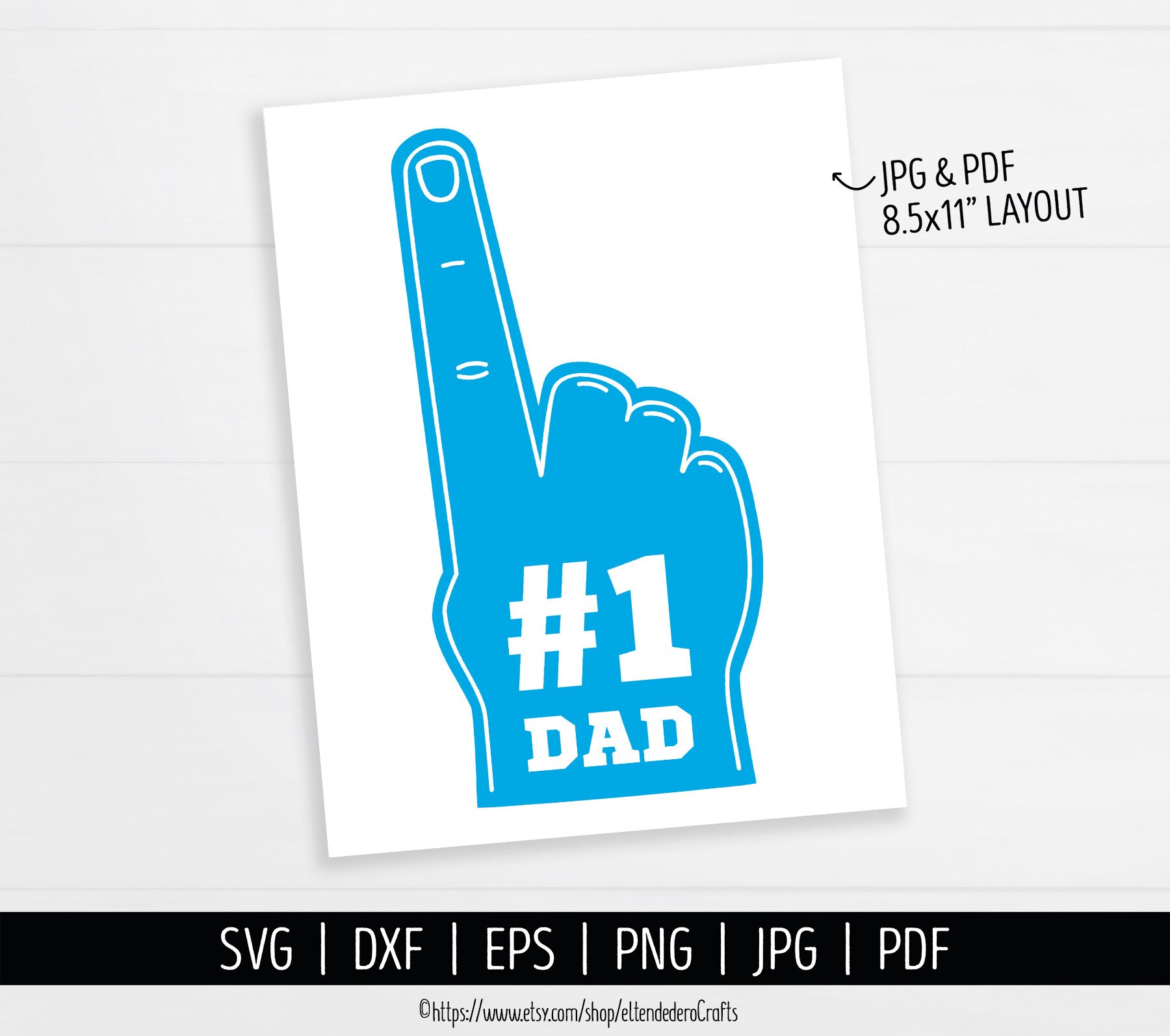 Number 1 Dad Fan Finger SVG. Father's Day Photo Props. - Etsy Australia