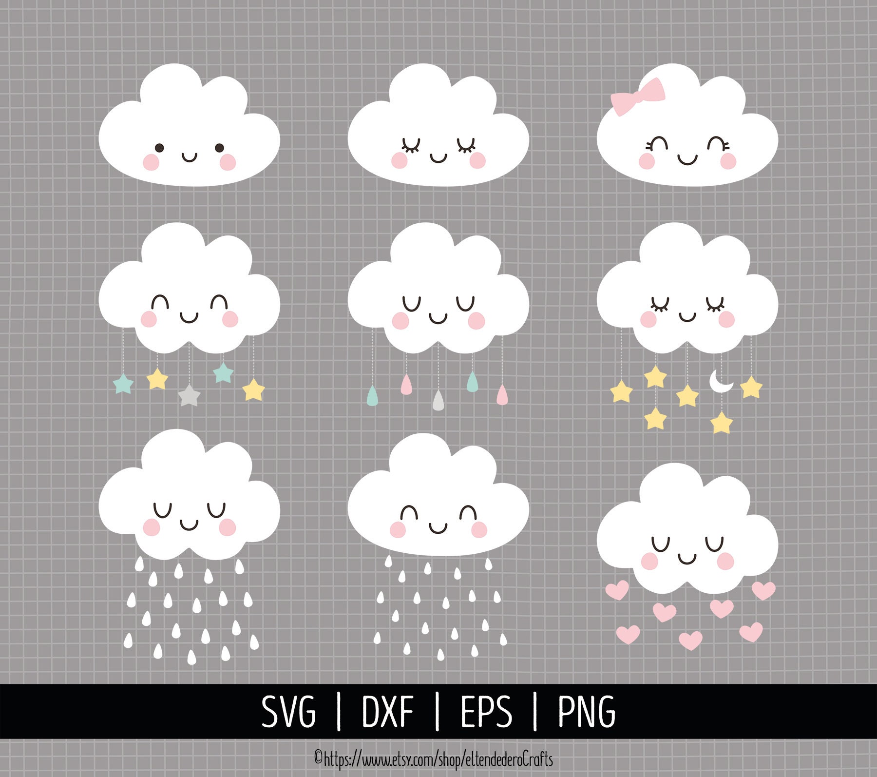Cute Rain Cloud Cartoon