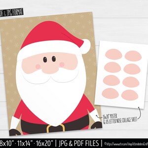 Pin the Nose on Santa, Christmas Games for Kids. School Holiday Class ...