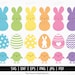Easter Bunny SVG. Cute Bunnies Clipart PNG. Baby Easter Chicks Cut ...