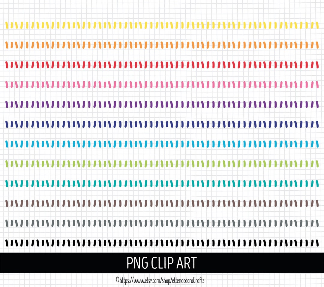 Doodle Dividers Clipart. Hand Drawn Dashed Line Dividers PNG ...