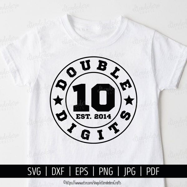 Double Digits Birthday Squad Svg - Etsy