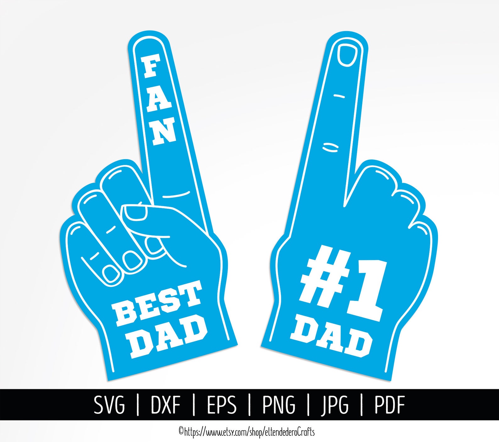 Number 1 Dad Fan Finger SVG. Father's Day Photo Props. - Etsy