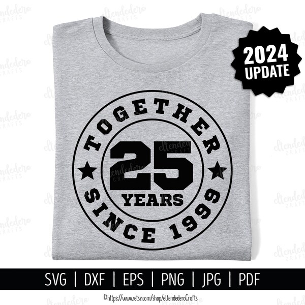 25th Anniversary Svg - Etsy