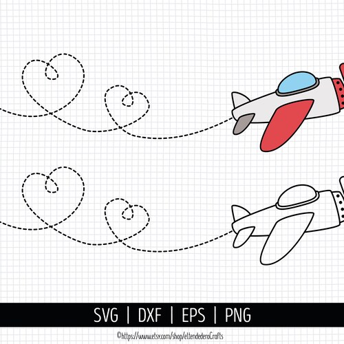 Airplane SVG Plane SVG Flying PNG Kids Design Child Room - Etsy