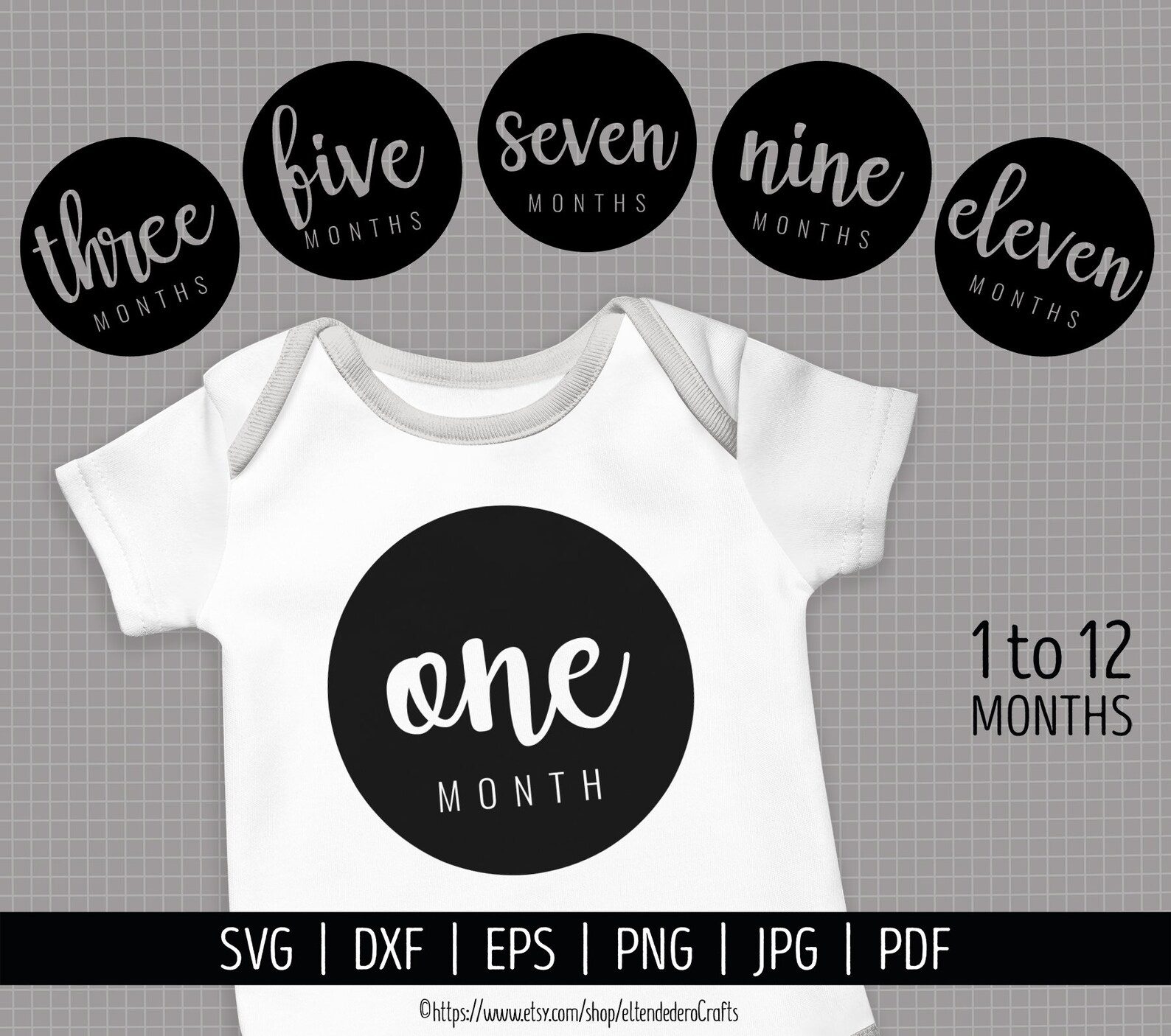 Baby Milestone SVG. Baby First Year Months Circles Cut Files. - Etsy