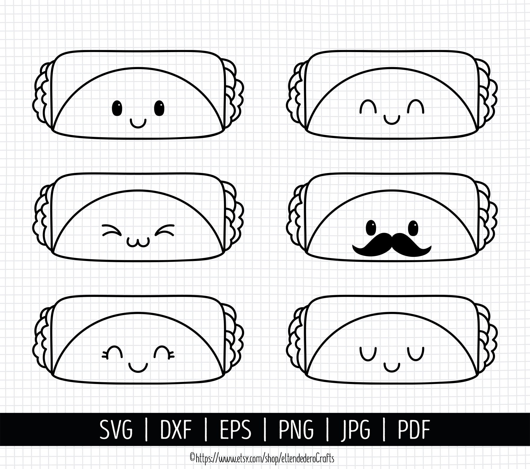 Burrito SVG. Cinco De Mayo Cut Files. Mexican Food SVG Kawaii | Etsy