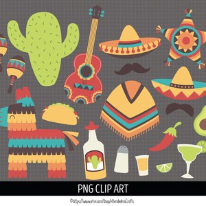 Cinco De Mayo Clipart. Mexican Fiesta Clip Art. Digital 5 De Mayo Party ...
