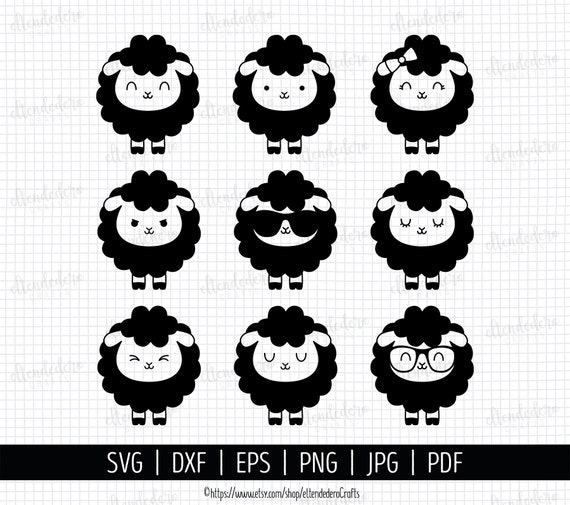 Baby Lamb Clipart Black And White