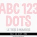 Baby Pink Polka Dot Alphabet SVG. Dots Pattern Font Clipart. Letters ...