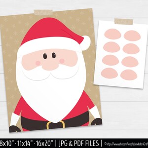 Pin the Nose on Santa, Christmas Games for Kids. School Holiday Class ...