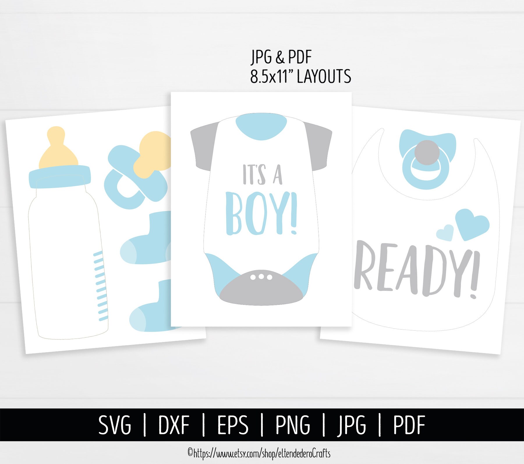 Blue Baby Photo Booth Props SVG. Cute Speech Bubbles Props - Etsy