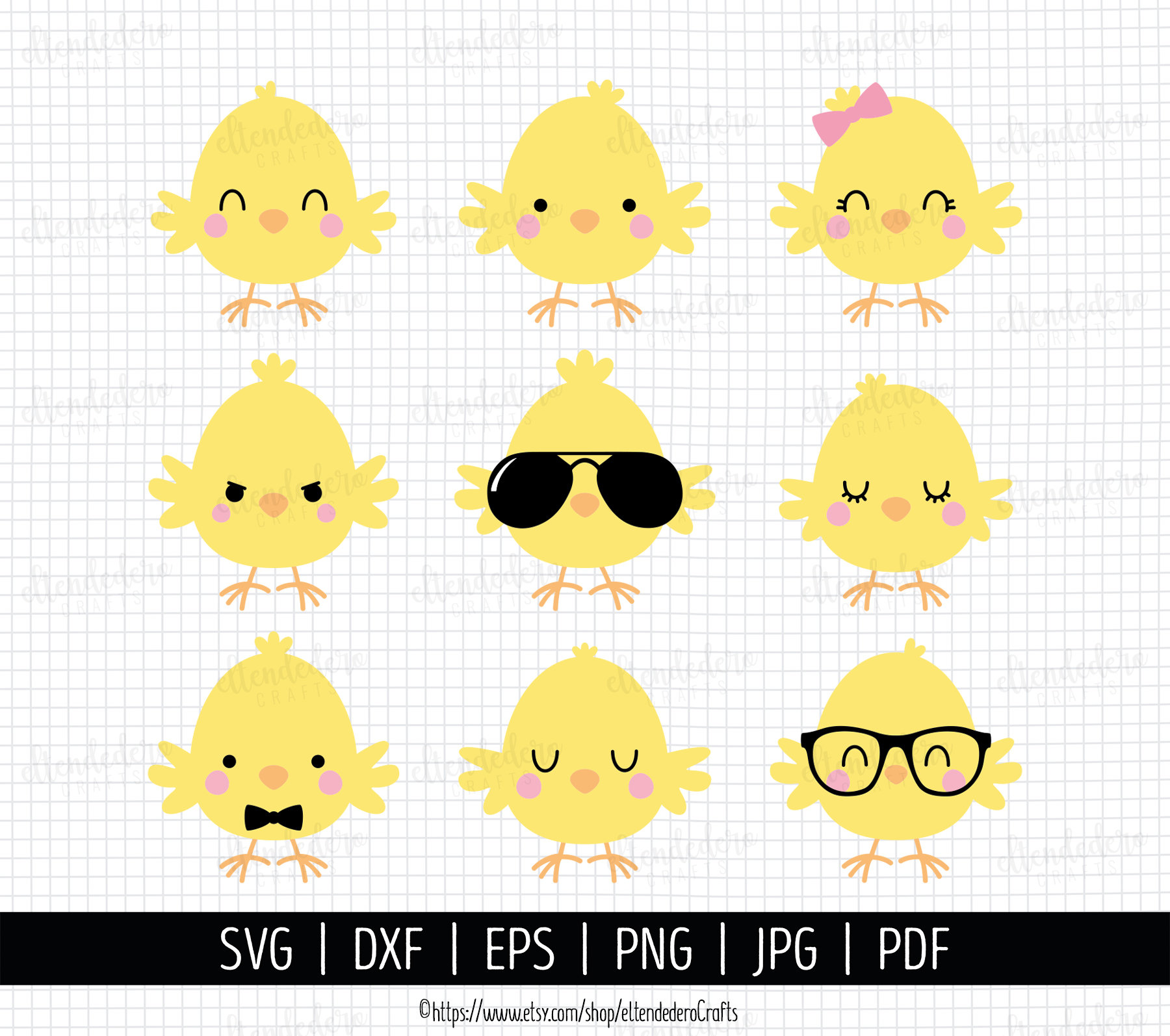 SVG Pollitos. Archivos Corte Pollos Pascua Infantil. Clipart Pollo Niño ...