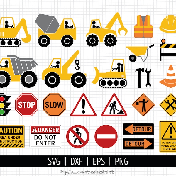 Sign Construction Svg - Etsy Canada