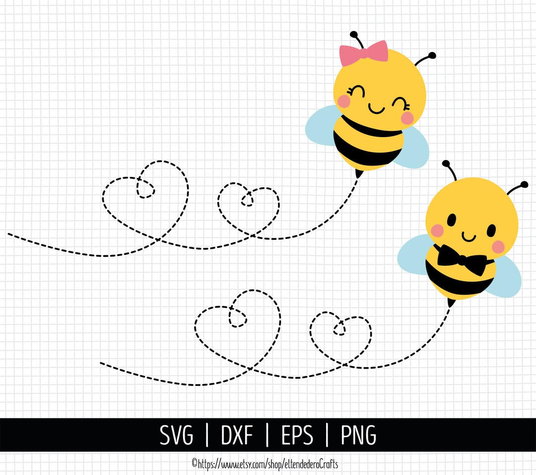 Flying Bumble Bee SVG. Baby Honey Bee Cut Files. Girl Boy Cute Honeybee ...