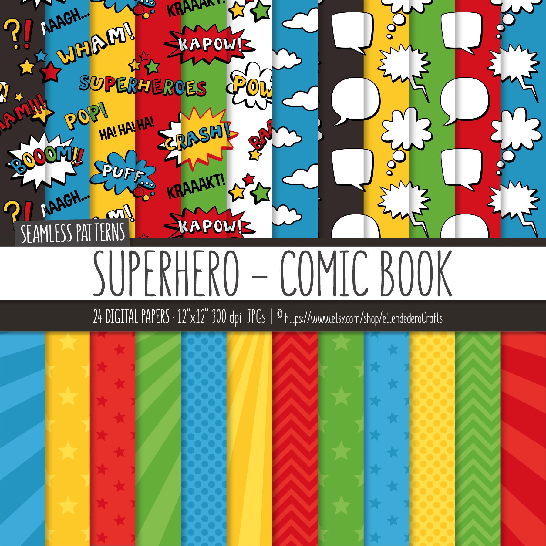 Comic Book Action Words Printable