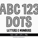 Polka Dot Alphabet SVG. Dots Pattern Font Clipart. Letters and Numbers ...