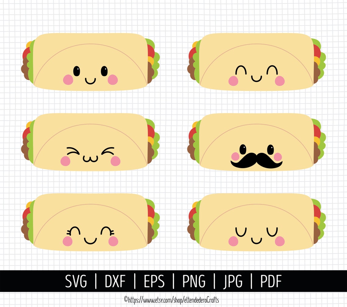Burrito SVG. Cinco De Mayo Cut Files. Mexican Food SVG, Kawaii Burrito ...