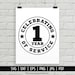 1 Year of Service SVG. Work Anniversary Shirt Files Cutting Machine ...