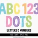 Polka Dot Alphabet SVG. Dots Pattern Font Clipart. Letters and Numbers ...