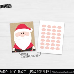 Pin the Nose on Santa, Christmas Games for Kids. School Holiday Class ...