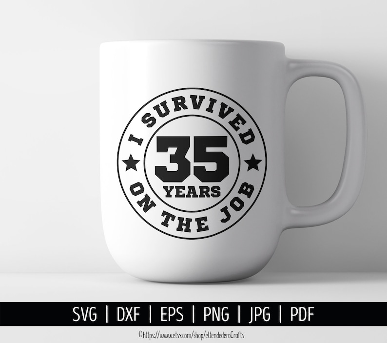 35 Years on the Job SVG. Work Anniversary Shirt Files Cutting - Etsy