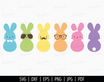 Bunny SVG. Cute Baby Bunnies Clipart PNG. White Rabbit Faces Cut Files ...