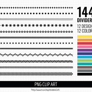 Doodle Dividers PNG Clipart. Colorful Hand Drawn Dividers Bundle ...