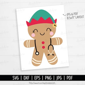 Gingerbread With Stethoscope SVG. Nurse Cookies Hospital Workers ...