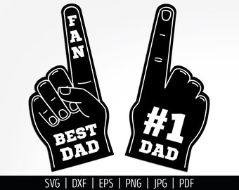 Dad's 1 Fan, SVG, PNG, JPG, Digital File, Father's Day - Etsy