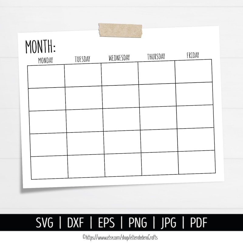 Monday Friday Stencil - Etsy