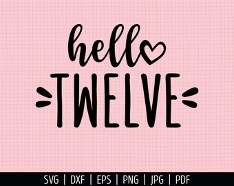 12th Birthday Svg - Etsy