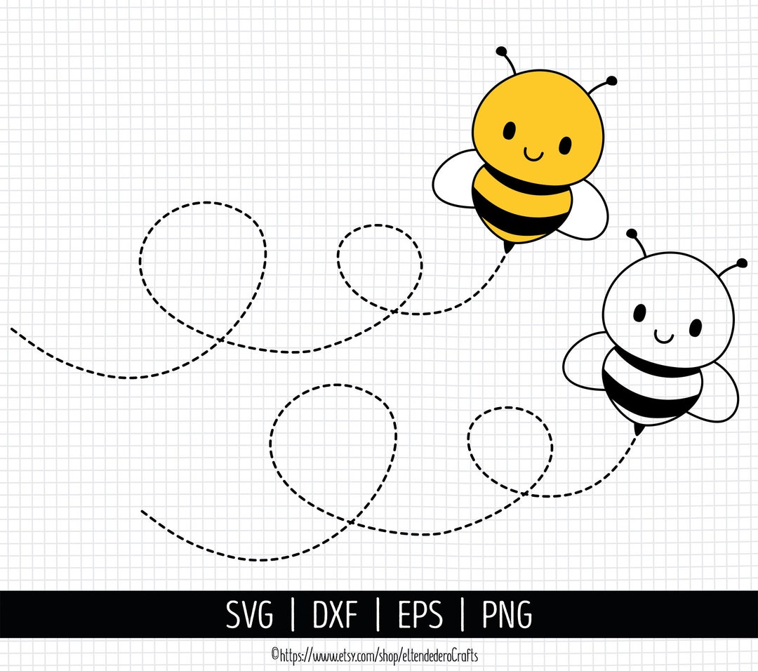 Bumble Bee SVG. Baby Flying Honey Bee Cut Files. Cute Honeybee in ...