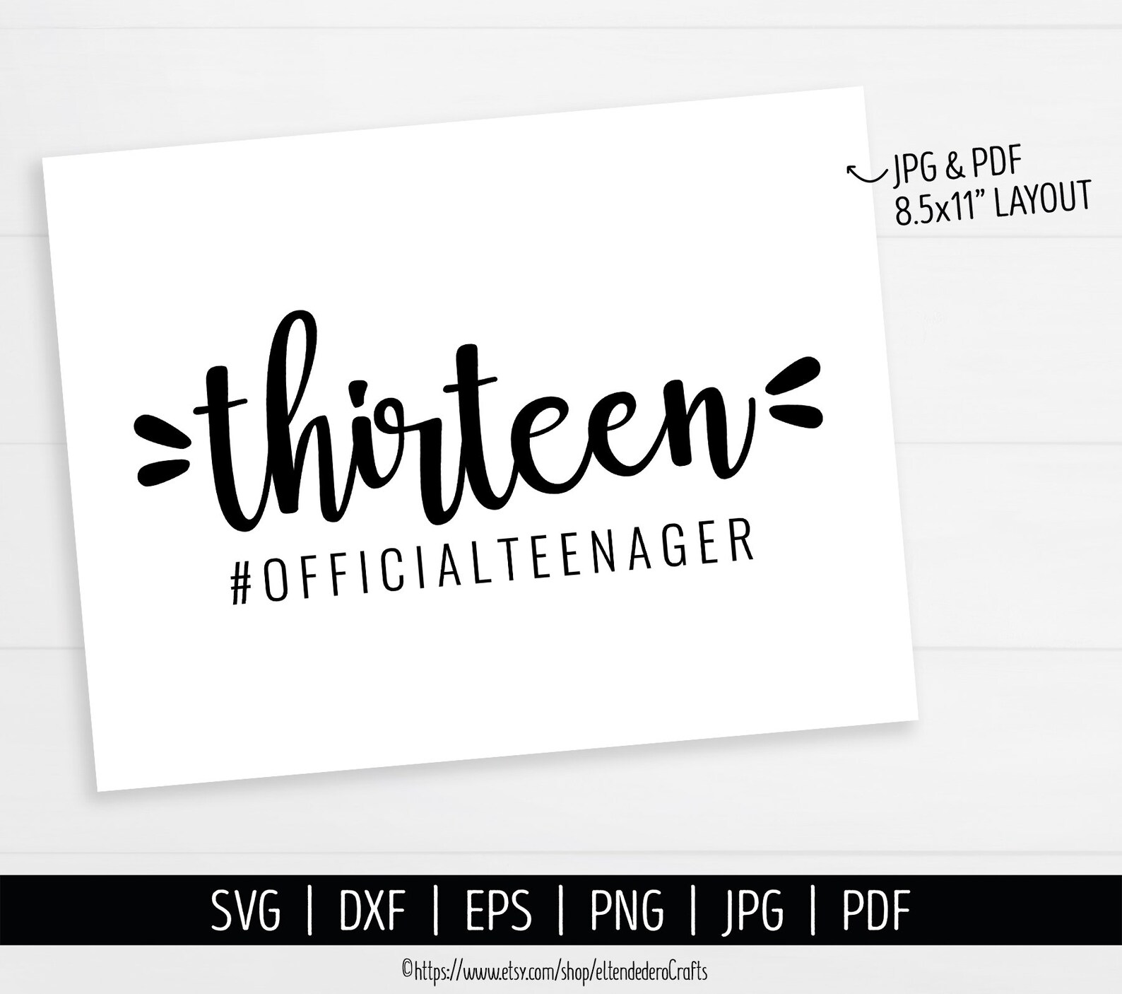 Thirteen Official Teenager SVG Cut File. 13th Birthday Shirt | Etsy