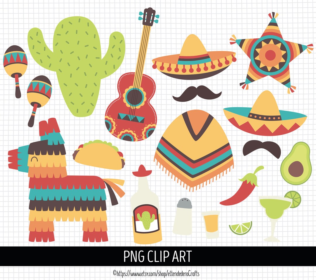 Cinco De Mayo Clipart. Mexican Fiesta Clip Art. Digital 5 De Mayo Party ...