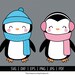 Penguin SVG. Boy and Girl Penguins Clipart - Cut Files. Pink and Blue ...
